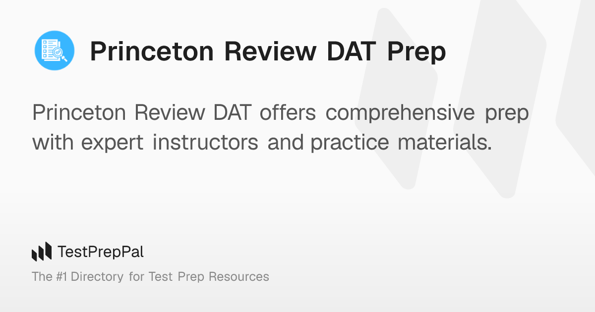 Princeton Review DAT Prep – TestPrepPal