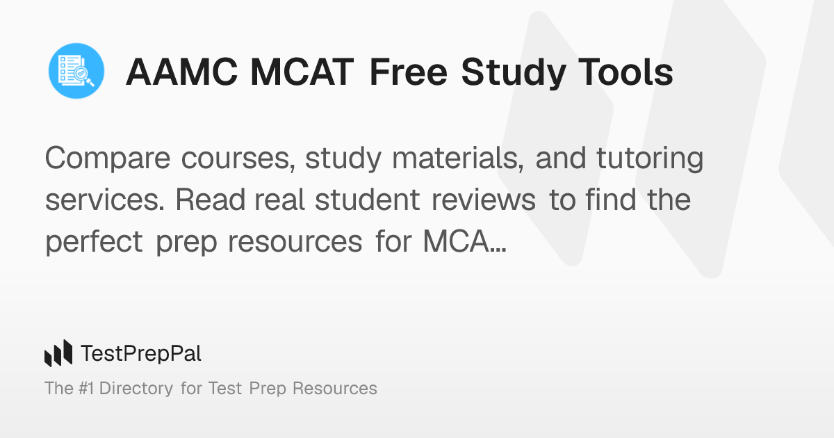 AAMC MCAT Free Study Tools – TestPrepPal