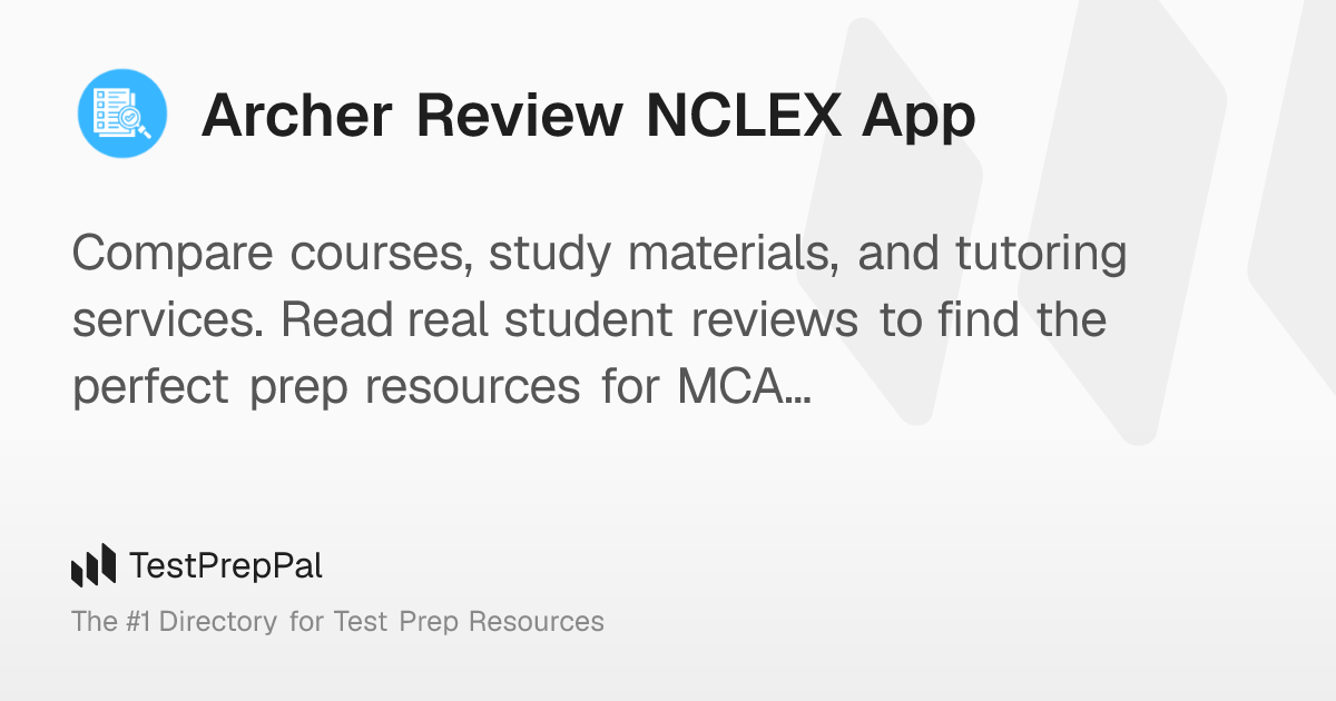 Archer Review NCLEX App – TestPrepPal