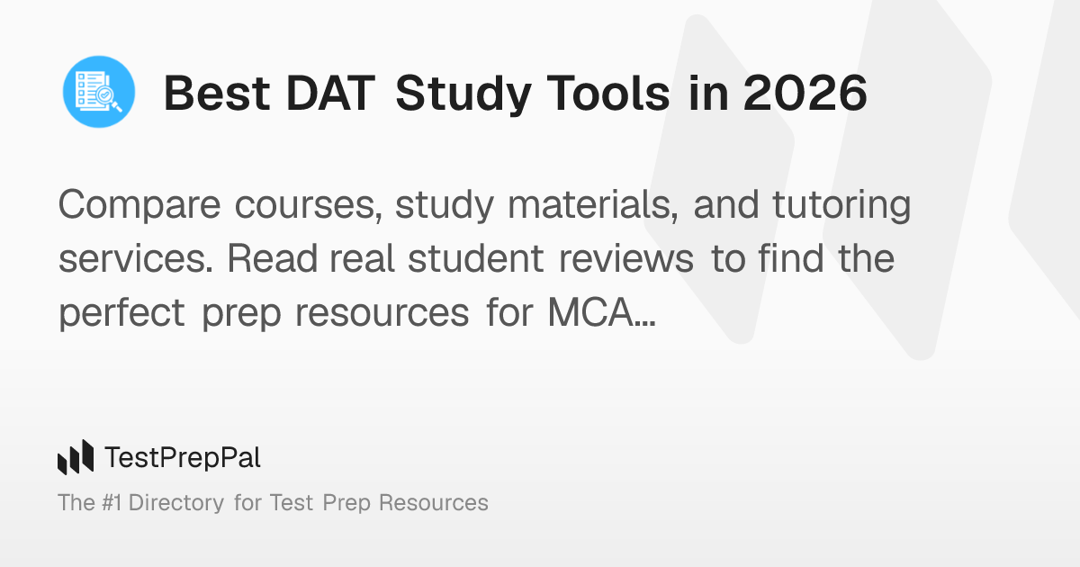 Best DAT Study Tools in 2026 – TestPrepPal