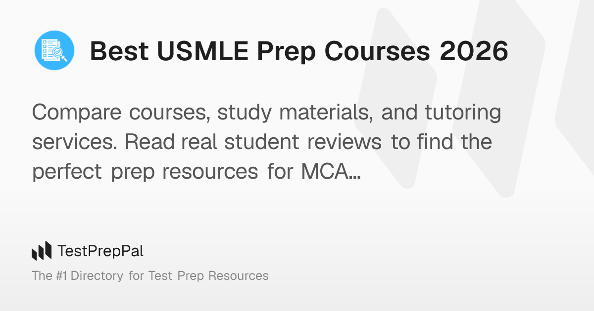 Best USMLE Prep Courses 2026 – TestPrepPal