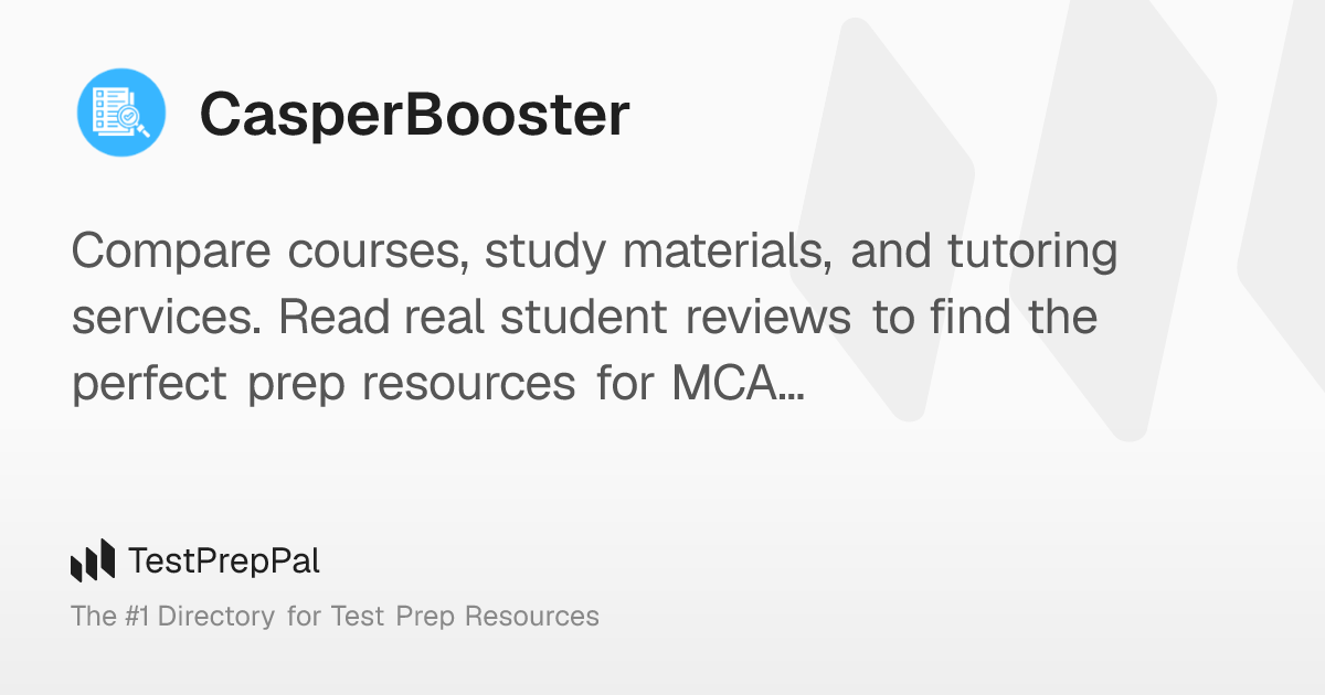 CasperBooster – TestPrepPal
