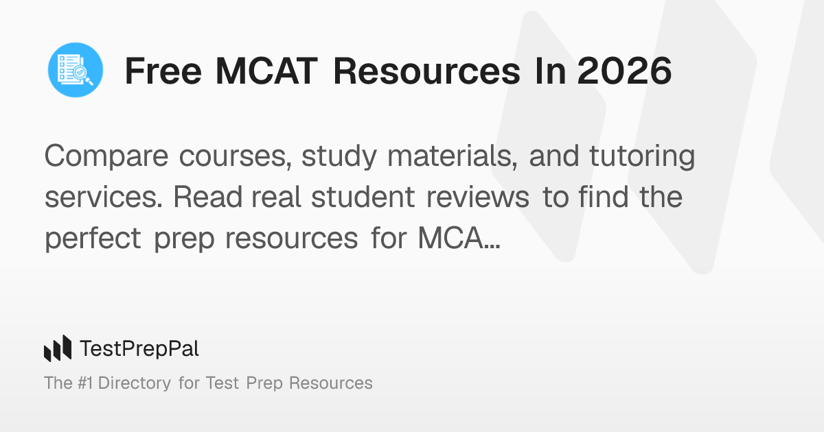 Free MCAT Resources In 2026 – TestPrepPal