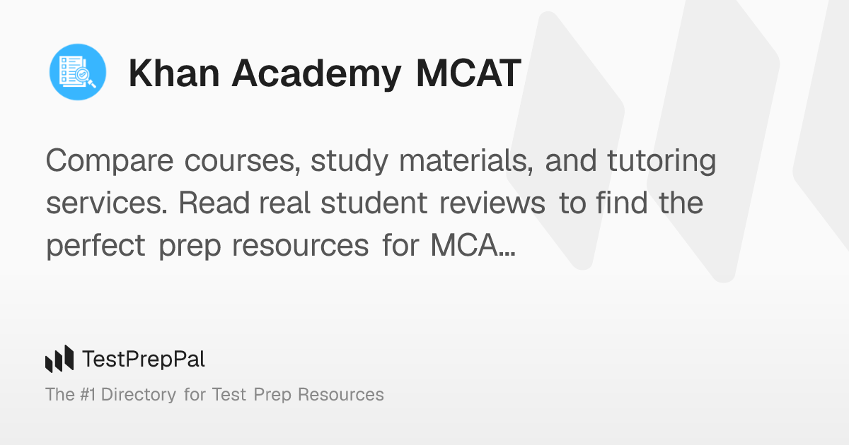 Khan Academy MCAT – TestPrepPal