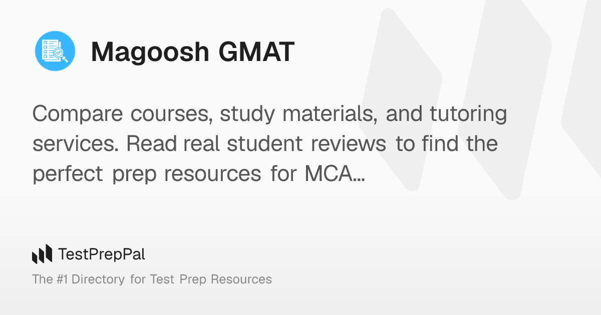 Magoosh GMAT – TestPrepPal